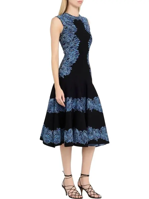 Ulla Johnson Iona Sleeveless Jacquard Knit Midi Dress - Lapis