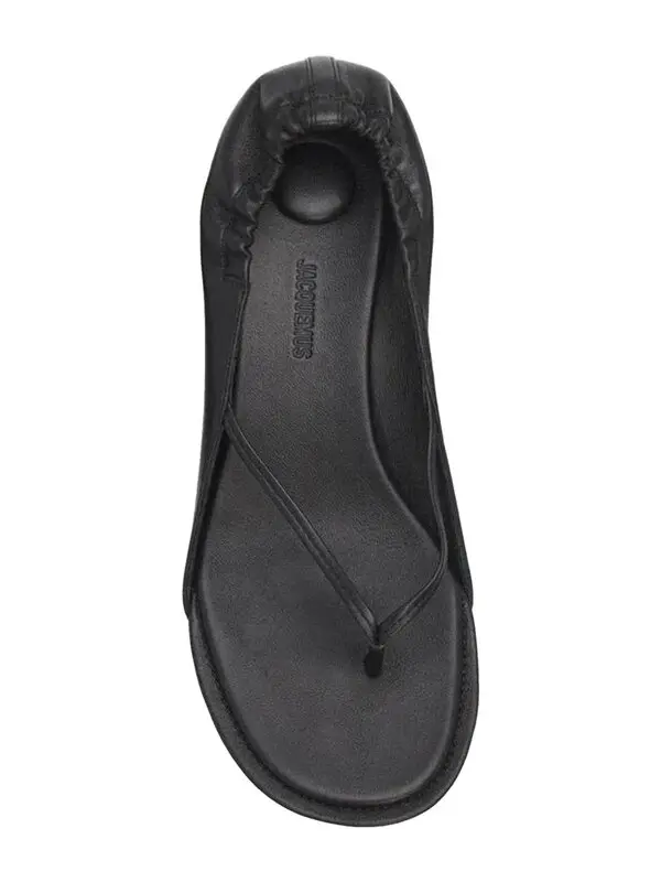 Jacquemus 45mm Les Infradit Leather Thong Sandals - Blck