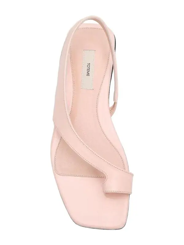 TOTEME Peliz Slingback Nappa Leather Sandals - Flamingo