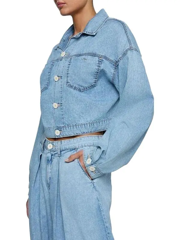 L & APOS;AGENCE Gaines Balloon-sleeve Denim Jacket - Oxnard