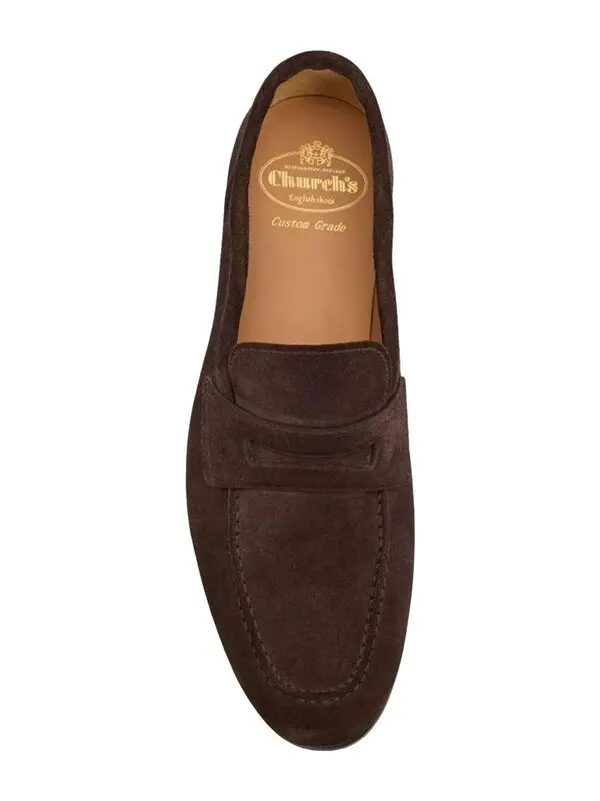 CHURCH & APOS;S Apos;s Milton Suede Penny Loafers - Ebony