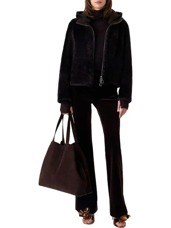 Akris Cashmere And Silk Ribbed Turtleneck Sweater - Coffee