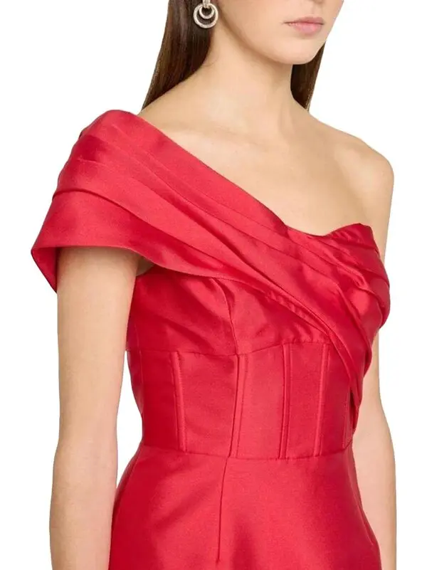 Rebecca Vallance Esmeralda One-shoulder Mini Dress - Red