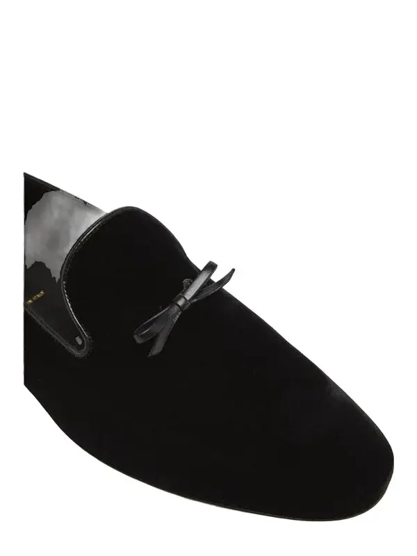 TOM FORD BOUTIQUE Apos;s Scott Velvet Loafer Slippers - Black