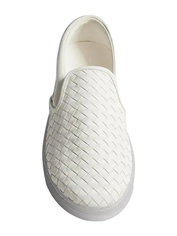 Bottega Veneta Apos;s Serena Intrecciato Leather Slip-on Sneakers - Ecru