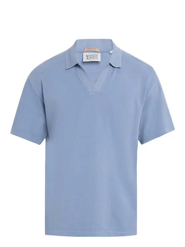 Scotch & Soda Apos;s Cotton Johnny Collar Polo Shirt - Infinity