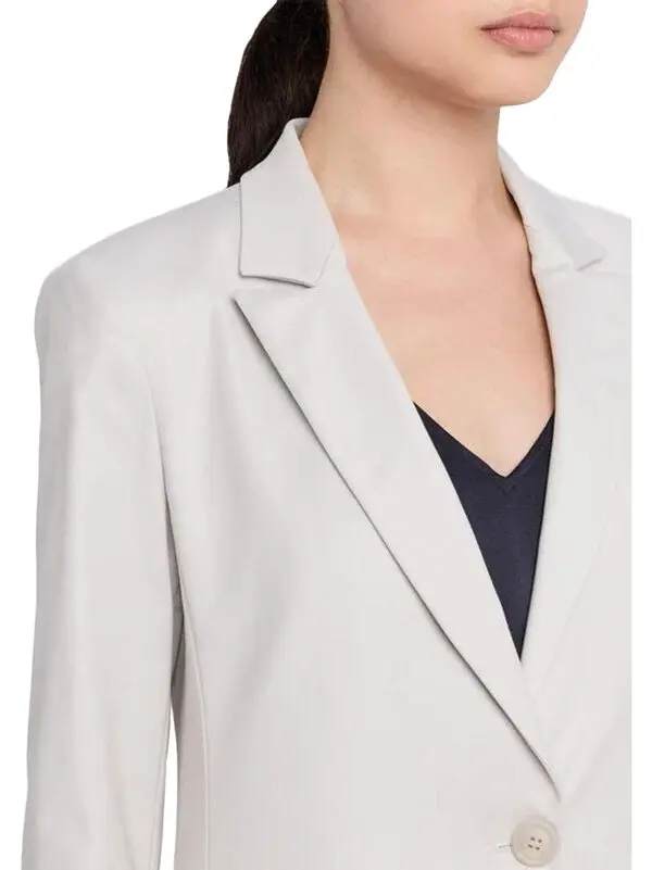 Emporio Armani Cotton Couture Single-button Blazer - Grey