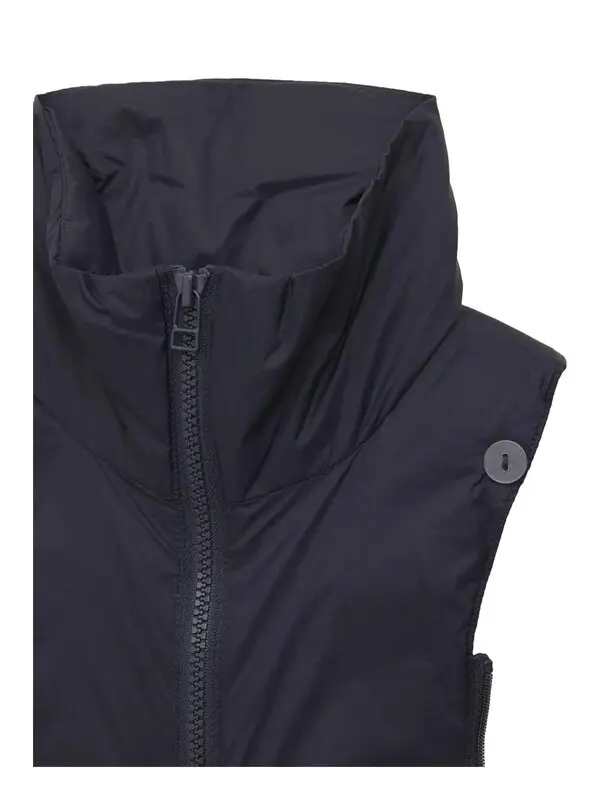 Veronica Beard Funnel-neck Padded Dickey Vest - Navy