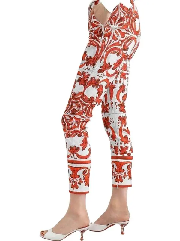 Dolce & Gabbana Majolica-print Brocade Crop Pants - S9000 Vari