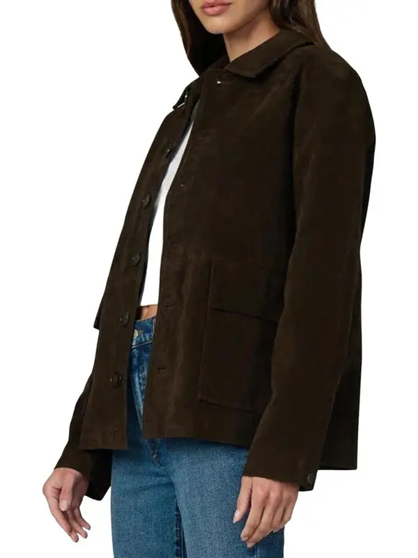JOE & APOS;S JEANS The Vegan Suede Chore Jacket - Dark Choco