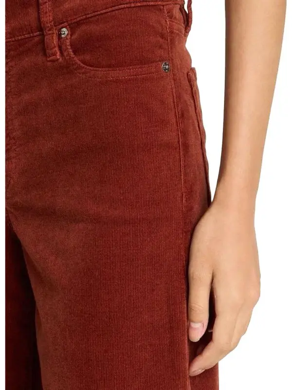 FRAME Le Slim Palazzo Corduroy Jeans - Wine