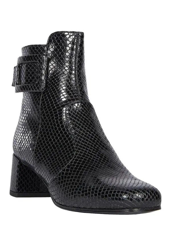 ROGER VIVIER Tres Vivier 45mm Snakeskin-embossed Leather Ankle Boots - Nero