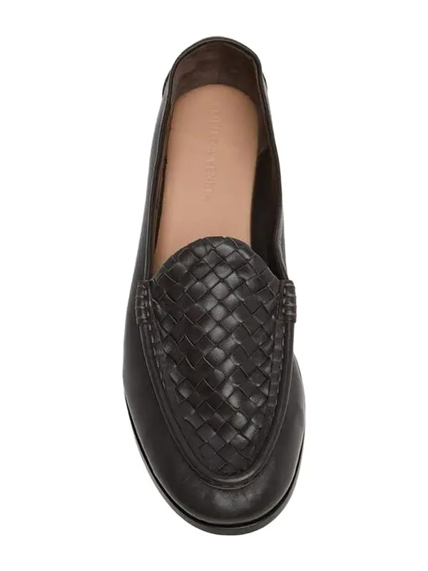 Bottega Veneta Apos;s Silenzio Intrecciato Napa Leather Loafers - Espresso