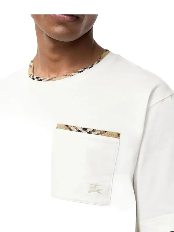 Burberry Apos;s Ryan Check Cotton T-shirt - Chalk