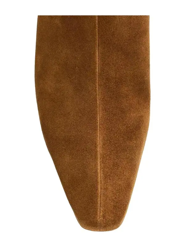 Staud Wally 60mm Leather Ankle Boots - Cigar