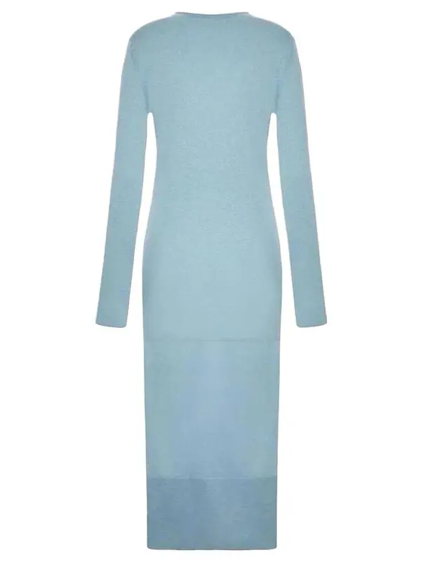 Malo Cashmere Sheer Panel Sweaterdress - Maloblue