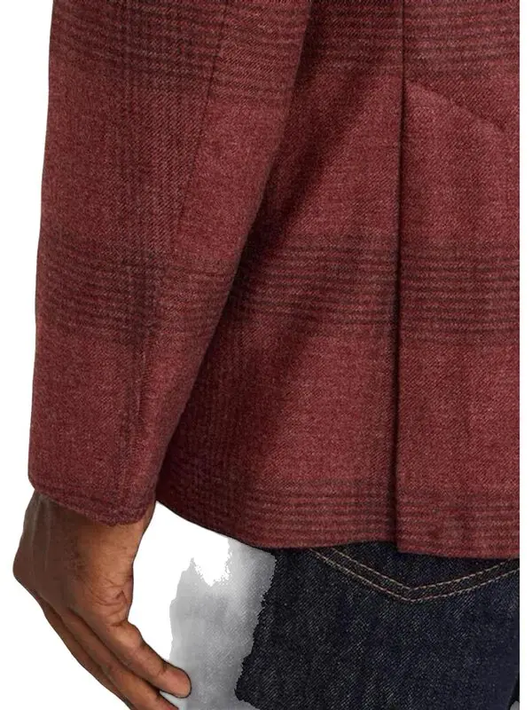 Brunello Cucinelli Apos;s Plaid Wool-cashmere Single-breasted Sport Coat - Red