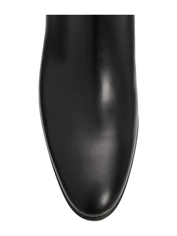 GIANVITO ROSSI 45mm Glove Leather Block-heel Booties - Black
