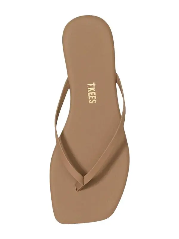 Tkees Lily Leather Square-toe Thong Sandals - Cocobutter
