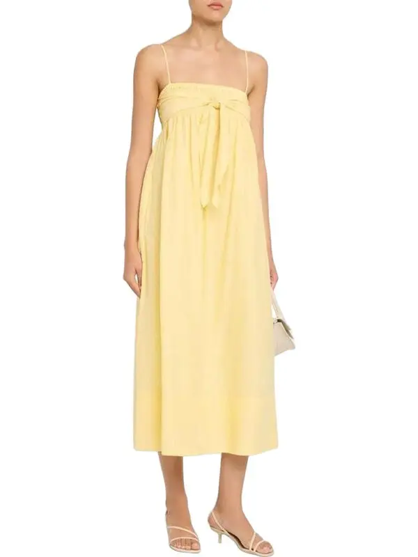 Vince Tie-front Cotton Maxi Dress - 728dan-dan