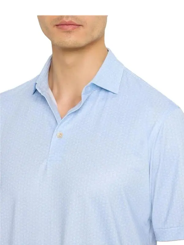 Peter Millar Apos;s Nautilus Performance Jersey Polo Shirt - Stream Blu