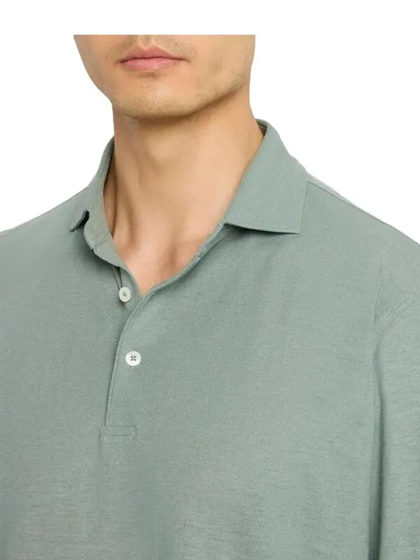 Peter Millar Apos;s Crown Crafted Cool Cotton Long-sleeve Polo Shirt - Willow