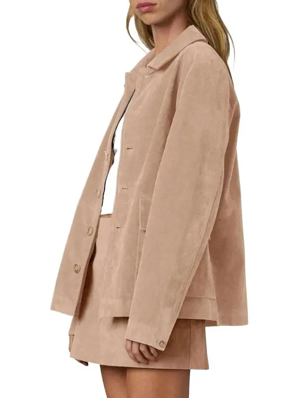 JOE & APOS;S JEANS The Vegan Suede Chore Jacket - Camel