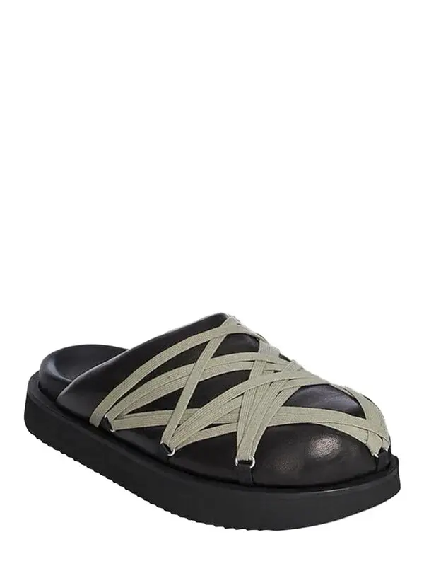 Rick Owens Apos;s Megalace Leather Slides - Black