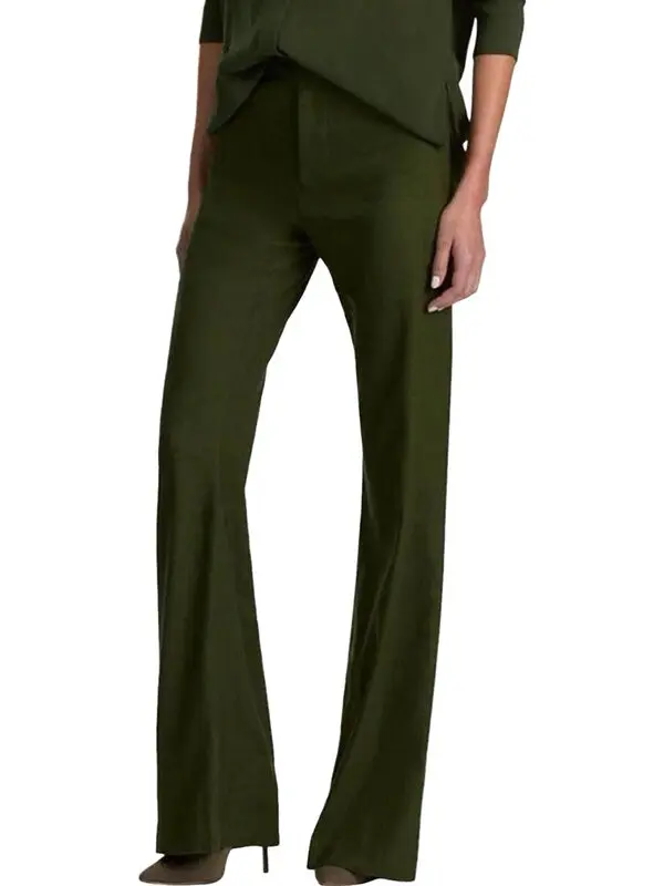 Alice + Olivia Andrew Mid-rise Bootcut Pants - Dark Fern