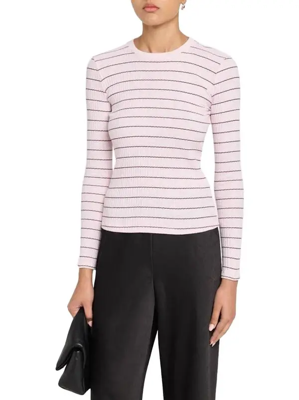 Vince Stripe Long-sleeve Rib-knit Tee - 796src-lt