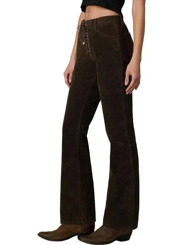 JOE & APOS;S JEANS X Weworewhat The Vegan Suede Bootcut Jeans - Dark Choco
