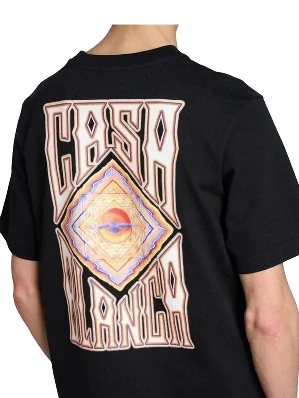 Casablanca Apos;s Hermon & Apos;s Mirage-print Cotton T-shirt - Black