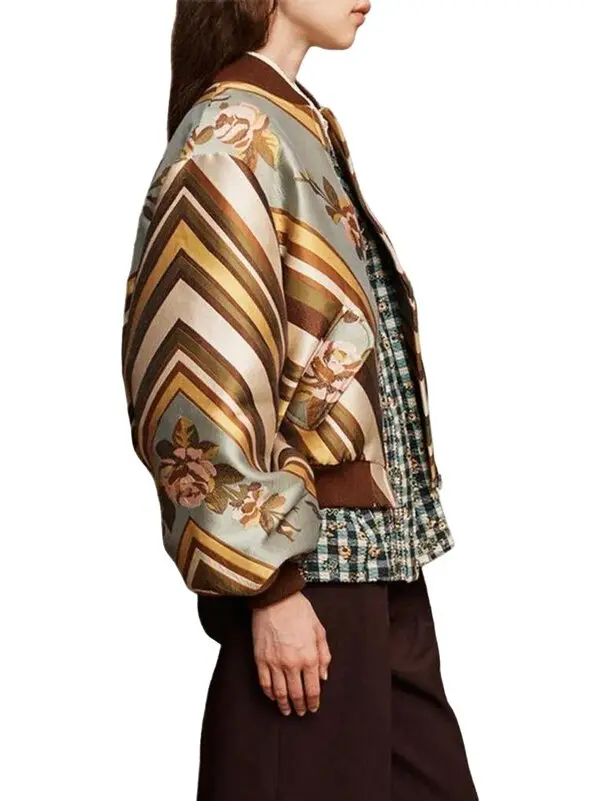 ALEMAIS La Rose Jacquard Bomber Jacket - Multi