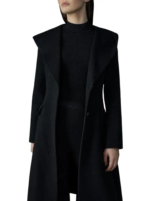 Mackage Gloria Wool Removable Bib Coat - Black