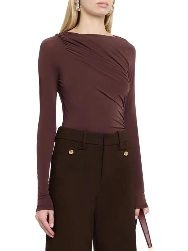 FRAME The Draped Top - Currant