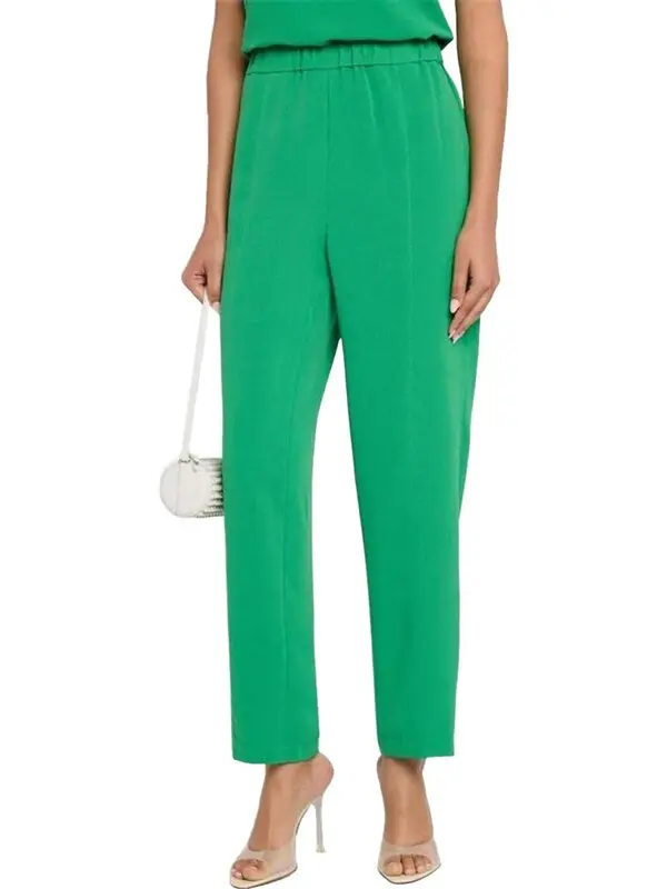 Misook Nora Crepe Straight-leg Pants - Clover Fields