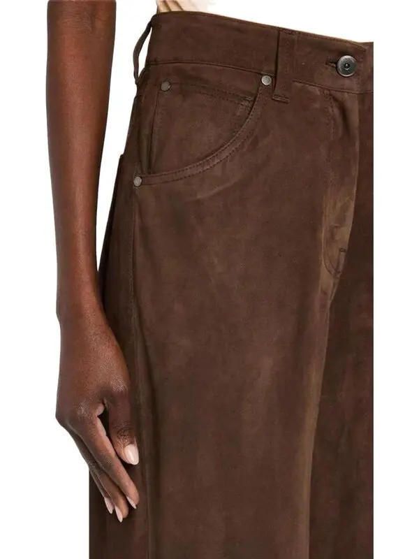 Brunello Cucinelli Suede Relaxed Straight-leg Pants - C1129