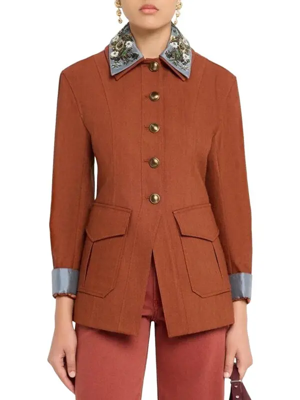 Veronica Beard Laramie Dickey Jacket - Rust