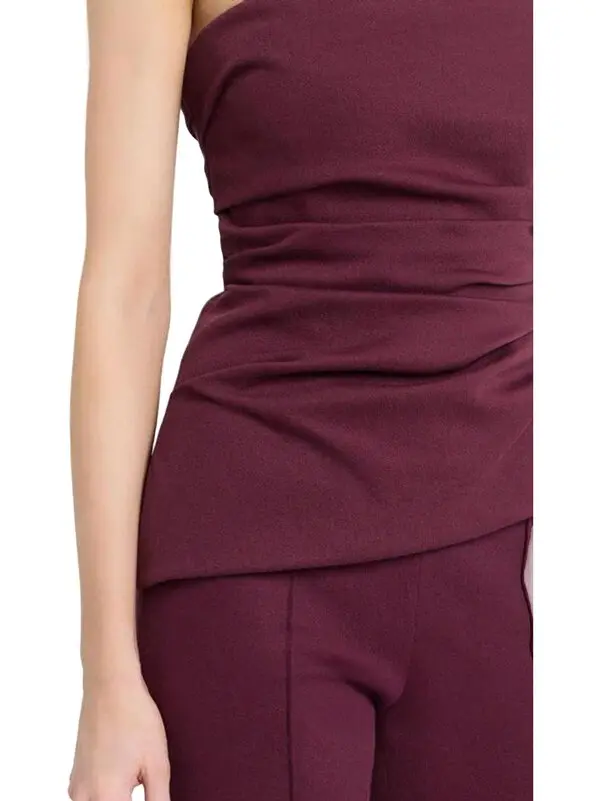 Simkhai Emerson Ruched Sleeveless Top - Fig