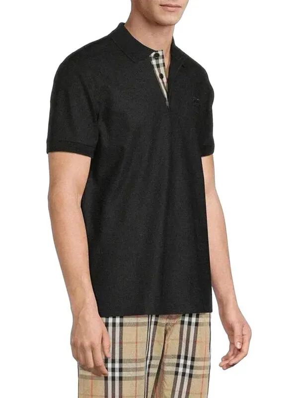 Burberry Apos;s Eddie Ekd Cotton Polo Shirt - Black