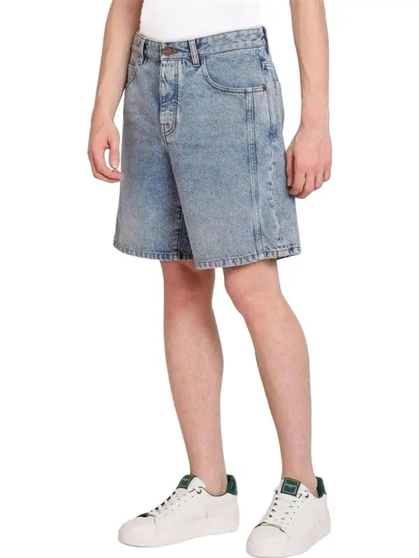 Balmain Apos;s Denim Bermuda Shorts - Blue