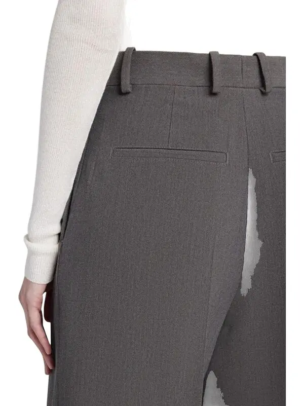 Bottega Veneta Tapered Wool Stretch Tricotine Trousers - Graphite