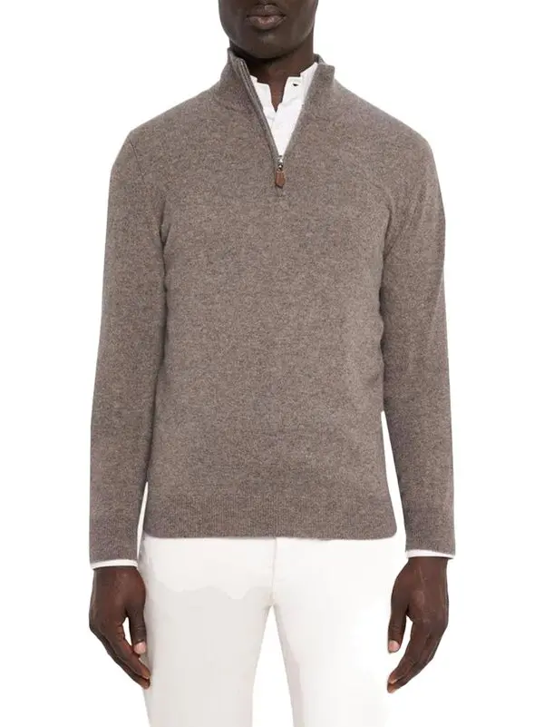Neiman Marcus Apos;s Cashmere Quarter-zip Sweater - Quarry