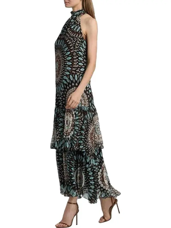 Ramy Brook River Mandala Silk Tiered Maxi Dress - Multi Meda