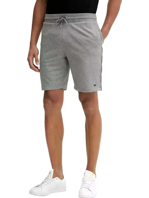 Emporio Armani Logo-tape Drawstring Shorts - Grey