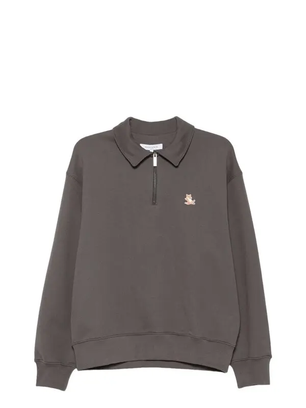 Maison Kitsuné Chillax Fox Cotton Sweatshirt - Grey