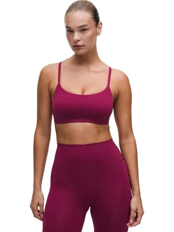 Lululemon Wunder Train Strappy Racer Bra - Raspberry Rave