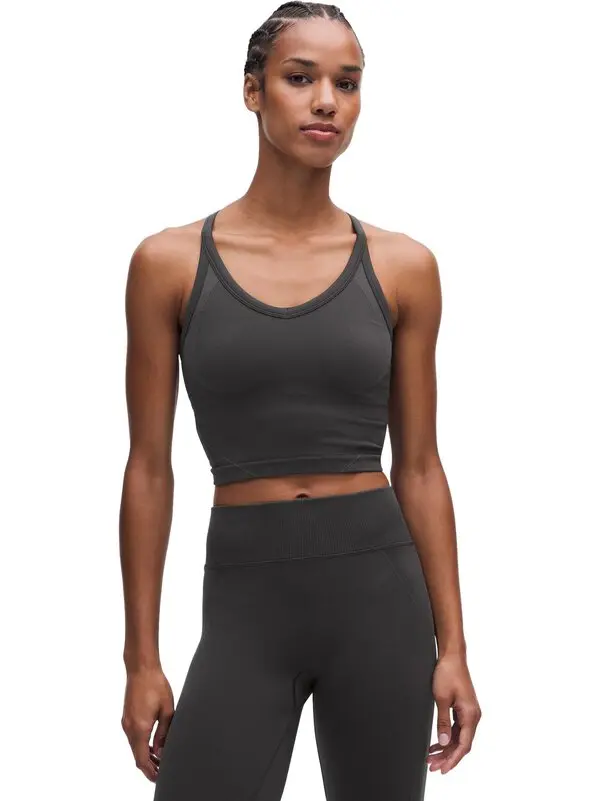 Lululemon Get Low Cross-back Training Tank Top - Black/graphite Grey