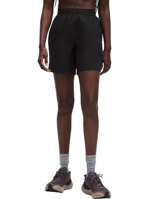 Lululemon Glyde Relaxed Mid-rise Hiking Short 7 - Black