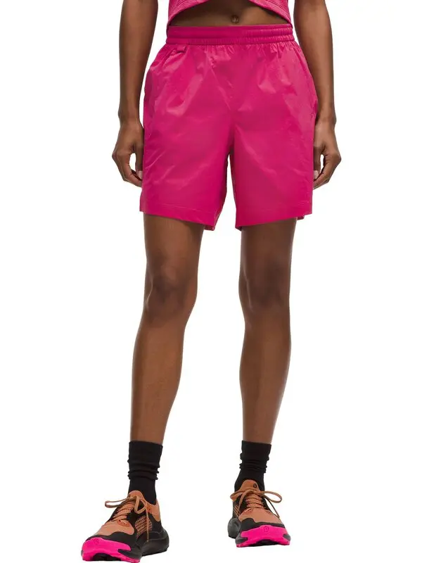 Lululemon Glyde Relaxed Mid-rise Hiking Short 7 - Raspberry Coulis